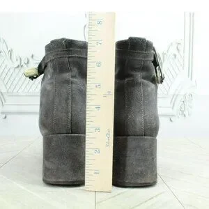 Geier Wally | Shoes | Geier Wally Gray Suede Side Zip Casual Heeled ...